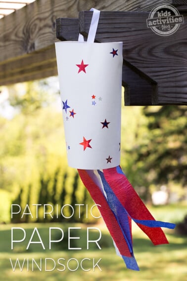 Easy Patriotic Paper Windsock Craft for Kids | Kids Activities Blog