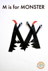 Letter M Craft- M Is For Monster Preschool Craft | Kids Activities Blog