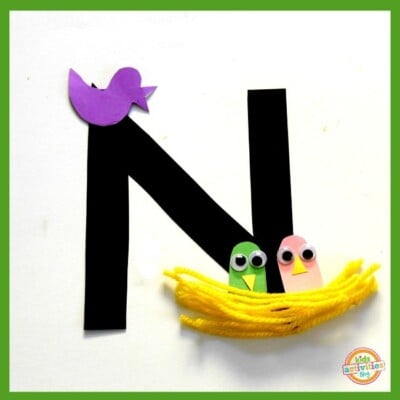 Letter N Craft- N Is For Nest Preschool Craft | Kids Activities Blog