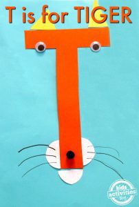 T Is For Tiger. Letter T Craft | Kids Activities Blog