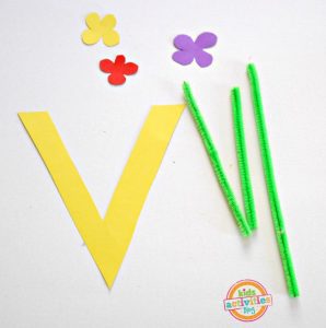 Letter V Craft- V Is For Vase Preschool Craft | Kids Activities Blog