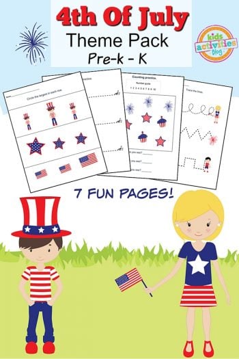 Free 4th of July Printable Preschool Worksheet Pack | Kids Activities Blog