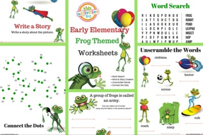 Printable Frog Themed Elementary Worksheets | Kids Activities Blog