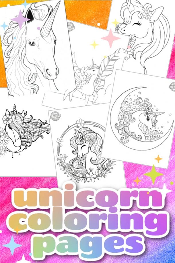 6 Magical Printable Unicorn Coloring Pages for Kids & Adults ...