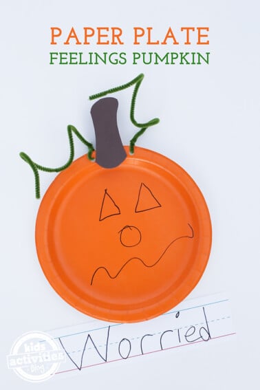 Easy Paper Plate Feelings Pumpkins Craft • Kids Activities Blog