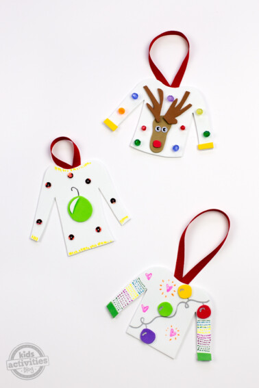 DIY Ugly Christmas Sweater Ornament - Kids Activities Blog