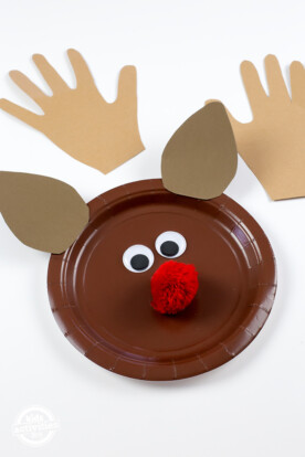 Easy Rudolph the Red Nosed Reindeer Paper Plate Reindeer Craft | Kids ...