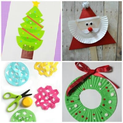 11 Easy Christmas Cupcake Liner Crafts for Kids | Kids Activities Blog