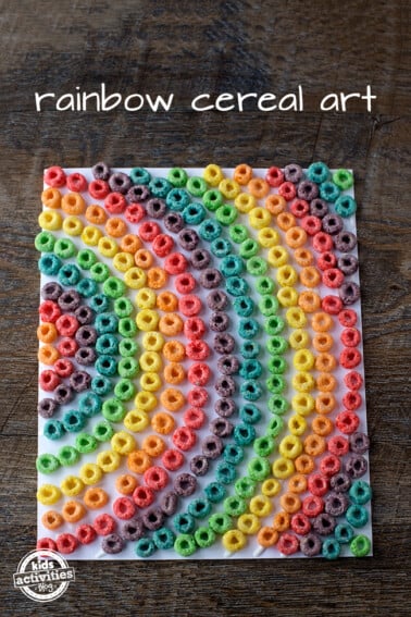 RAINBOW Cereal Art Project Idea Kids Will Love This Spring!