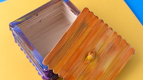 Popsicle Stick Boxes Crafts How To Make A Elegant Popsicle Stick Box