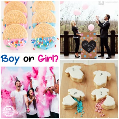 20+ Unique & Simple Gender Reveal Ideas • Kids Activities Blog