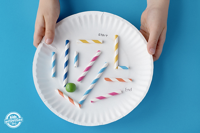 How to Make a Simple Paper Plate Marble Maze