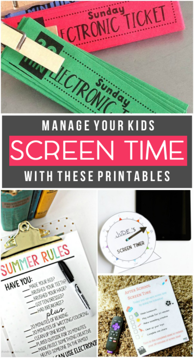 Monitor Your Child's Screen Time With These Free Printables