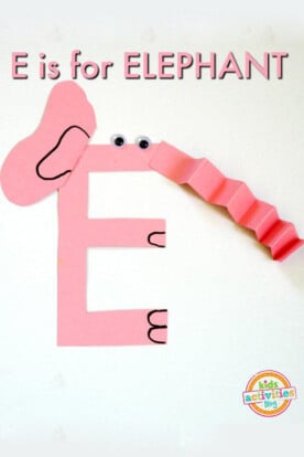 Letter E Craft- E Is For Elephant Preschool Craft | Kids Activities Blog