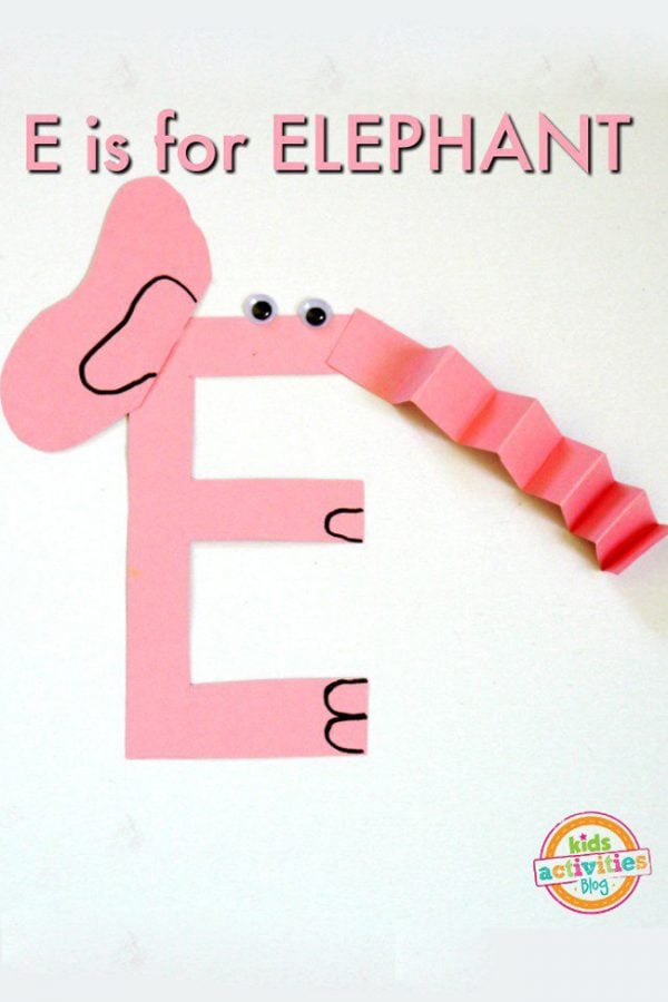 Letter E Craft- E Is For Elephant Preschool Craft | Kids Activities Blog