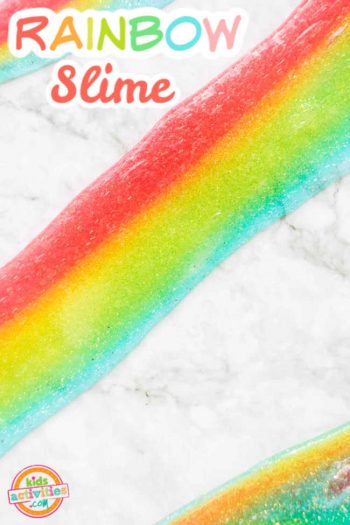 Easy 2 Ingredient Rainbow Slime Recipe | Kids Activities Blog