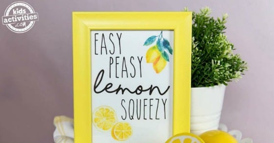 Summer Lemon Printable Sign Kids Activities Blog
