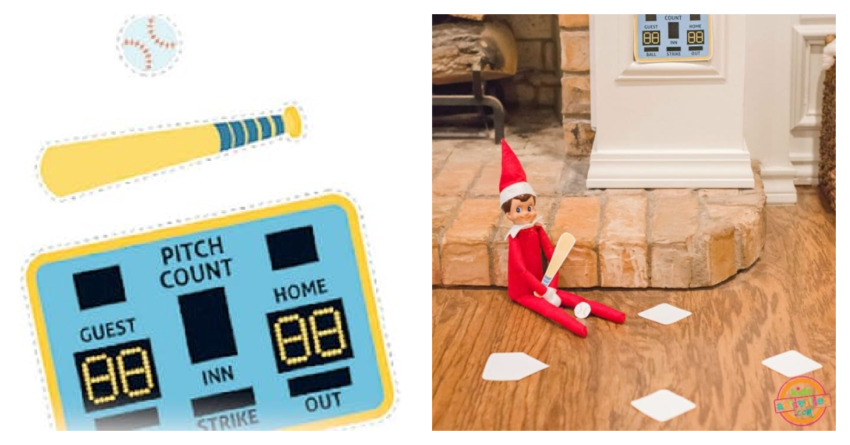 Elf on the Shelf Baseball Game Christmas Idea | Kids Activities Blog