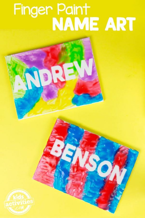 DIY Finger Paint Name Art Kids Activities Blog