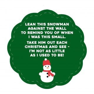 Kid-Sized Snowman Present Idea That Makes The Cutest Keepsake