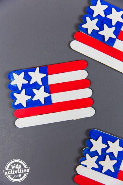 Easy Popsicle Stick American Flags Craft for Kids | Kids Activities Blog