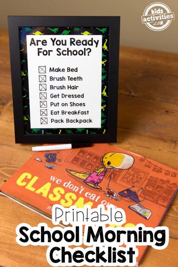 Printable School Morning Checklist Inspired By A Beloved Children's Book