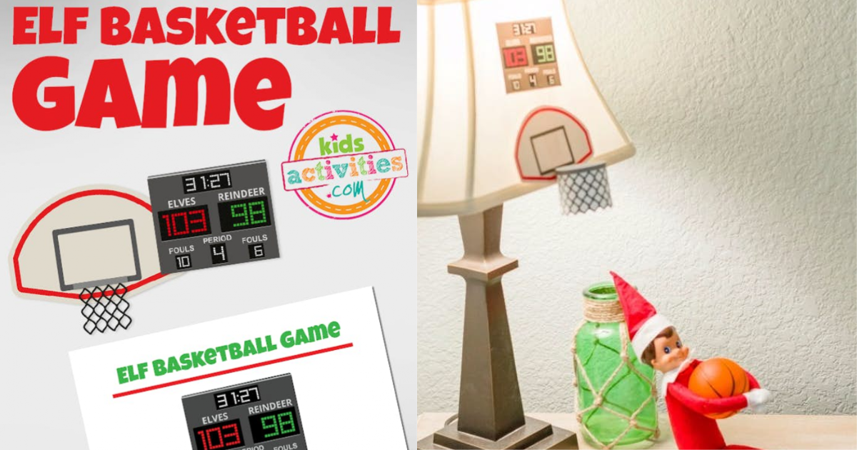 Elf on the Shelf Basketball Christmas Ideas | Kids Activities Blog
