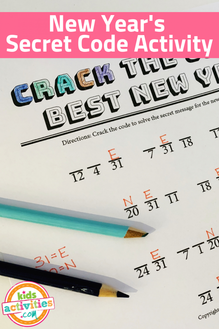 Decode Our Printable New Year's Secret Code Puzzle | Kids Activities Blog