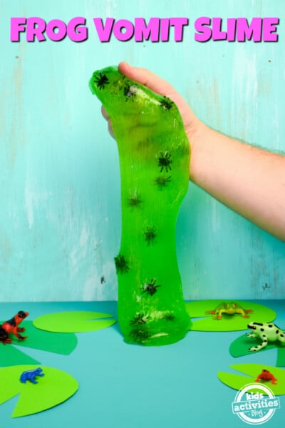 Gross & Cool Slimey Green Frog Slime Recipe | Kids Activities Blog