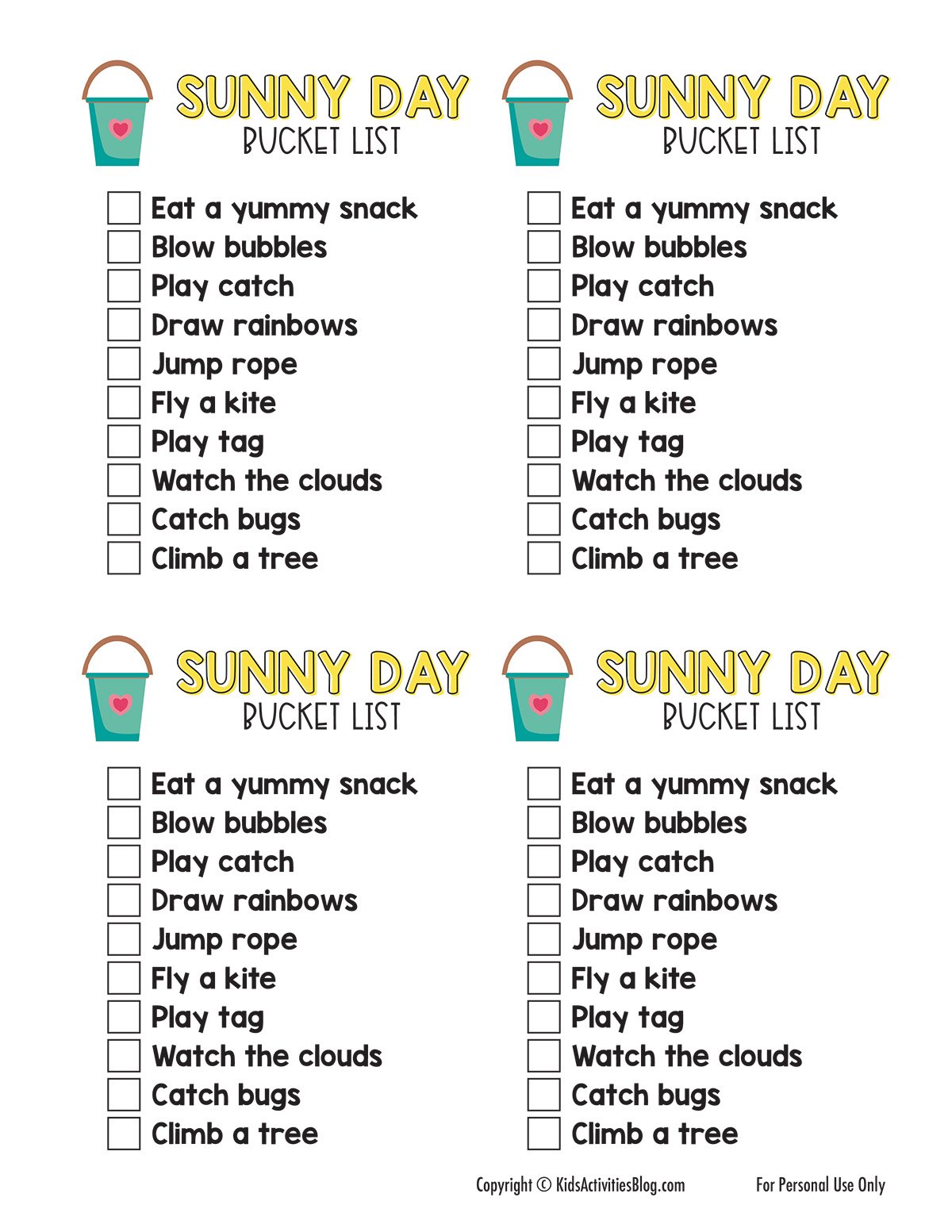 Sunny Day Activity Easter Basket Kids Activities Blog