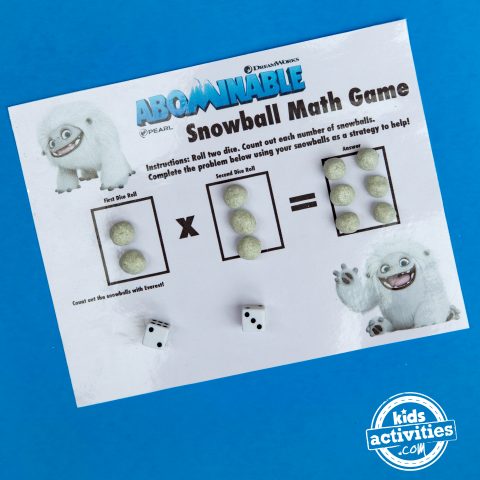 Snowball Math Games with Homemade Glittering Snow Playdough Kids ...