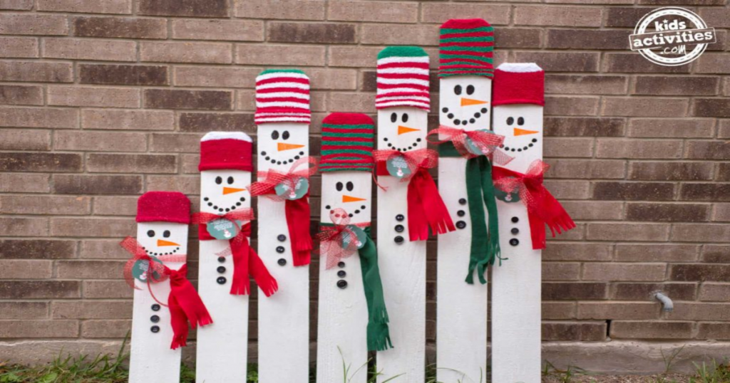 DIY Kid-Sized Wooden Christmas Snowman Keepsake | Kids Activities Blog