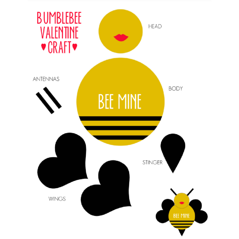 Free Printable "Bee Mine" Valentine Craft! | Kids Activities Blog