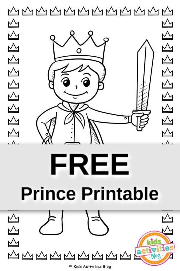 Free Prince Coloring Page Printable | Kids Activities Blog