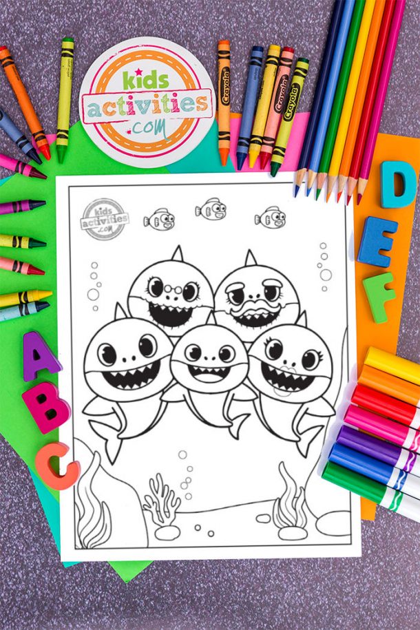 Free Printable Baby Shark Coloring Pages to Download & Print | Kids ...