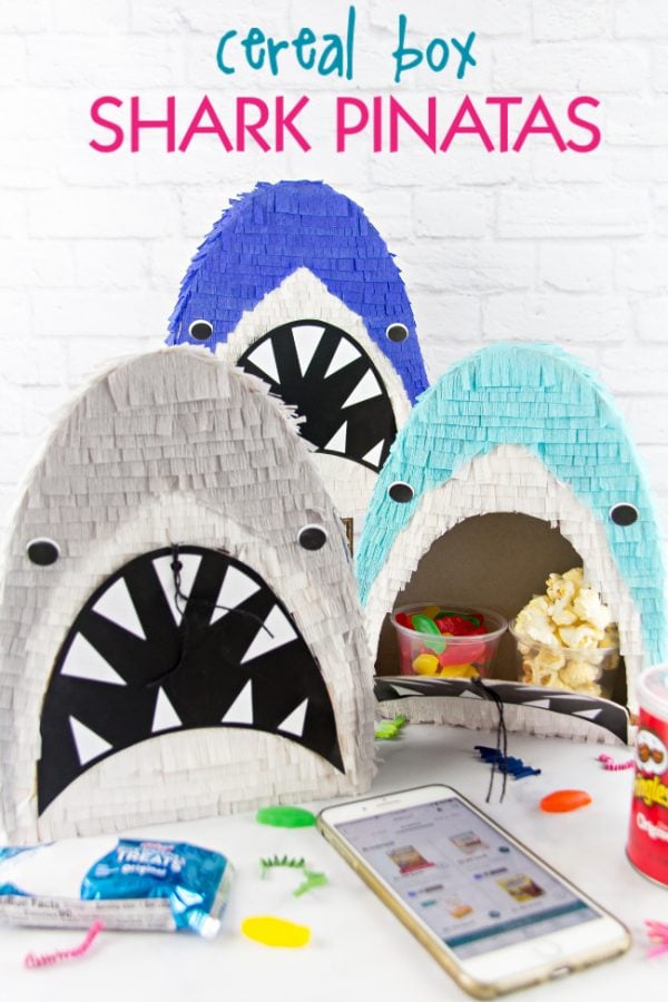 How to Make a Shark Piñata Out of a Cereal Box | Kids Activities Blog