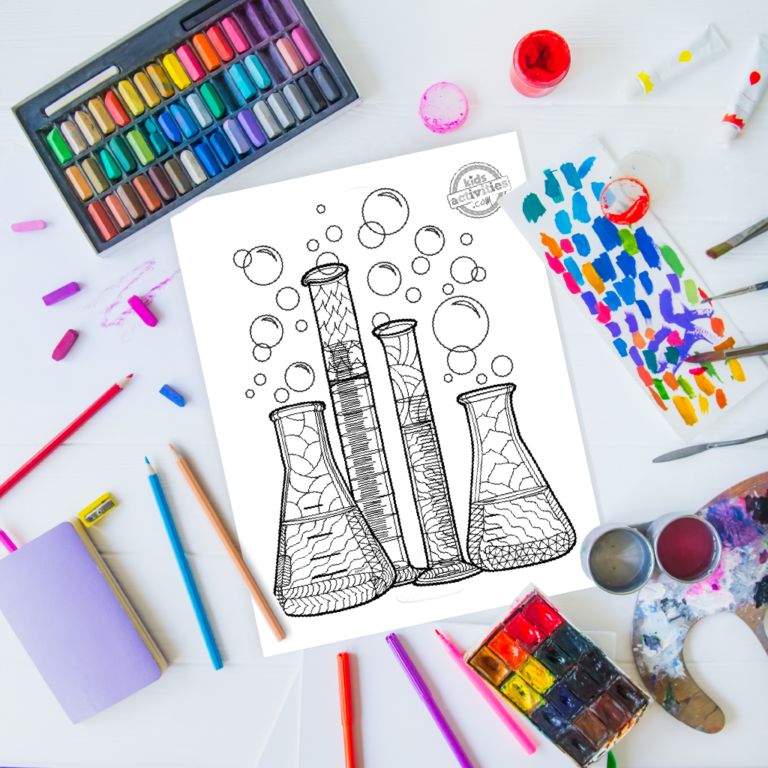 Zentangle Chemistry Coloring Page Kids Activities Blog