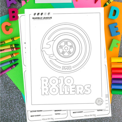 Marble Runs: Rojo Rollers Marble Racing Team Free Printable Pack | KAB