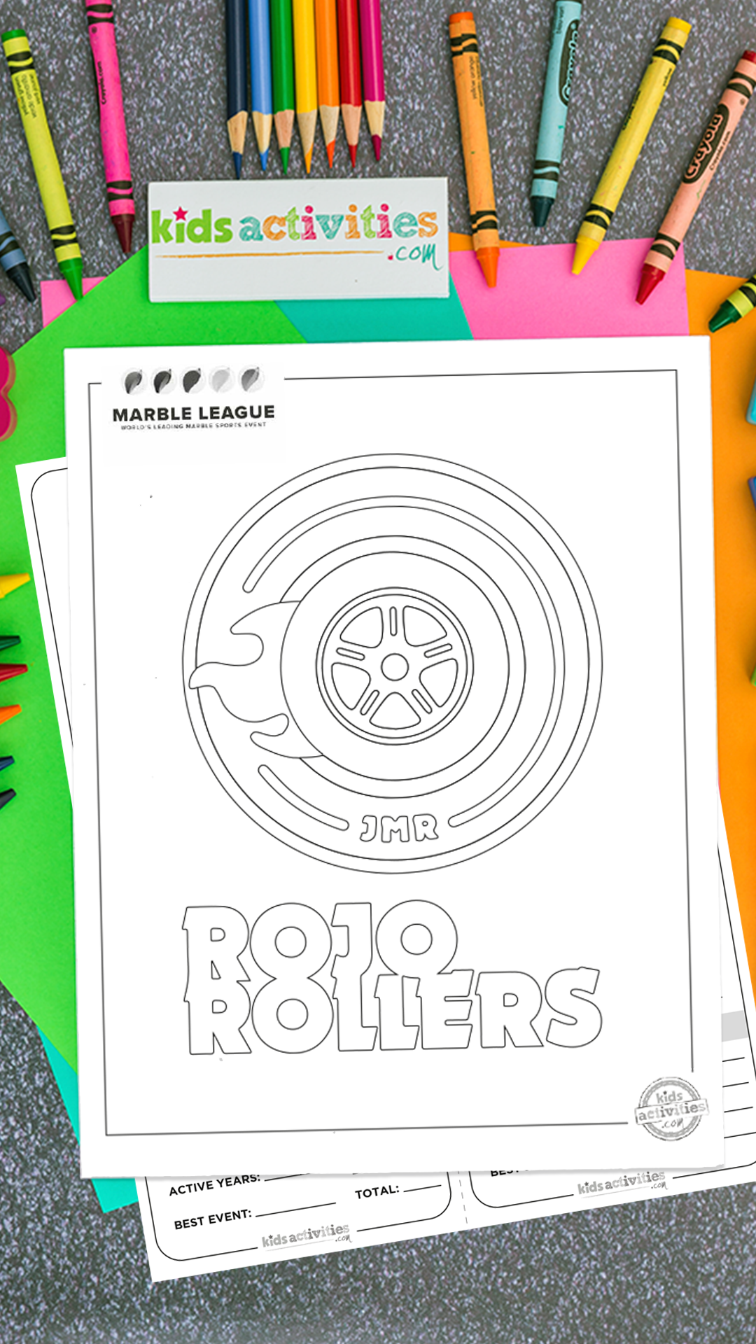 Marble Runs: Rojo Rollers Marble Racing Team Free Printable Pack | KAB
