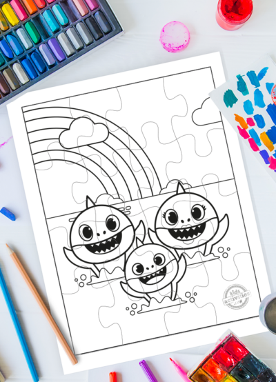 Super Cute and Easy Baby Shark Puzzle Printables