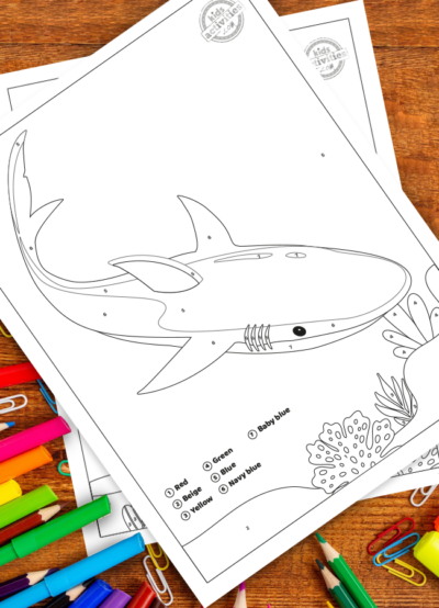Free Printable Shark Color by Number Worksheets | Kids Activities Blog