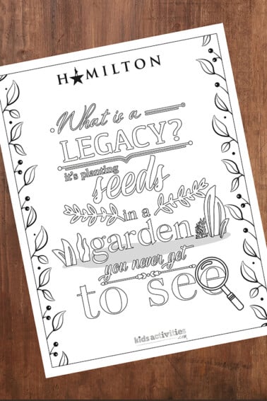 Free Printable Hamilton Coloring Pages – ParentingBest.com