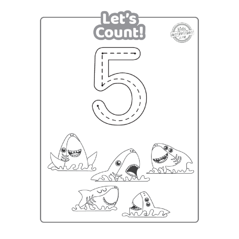 Free Shark Week Math Printable Activities for Preschoolers | Kids ...