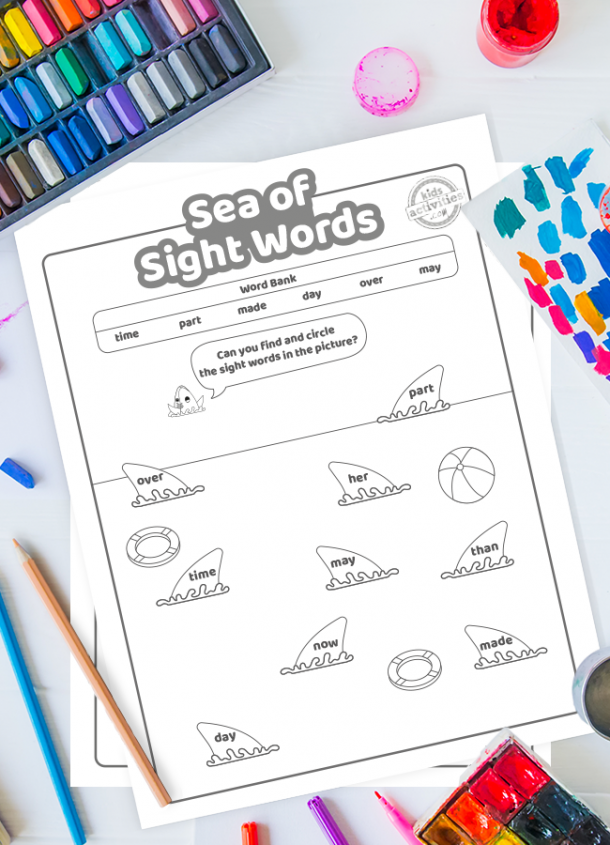 Learn to read with Shark Week Sight Word Activities Kids Activities Blog