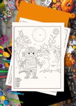 Get Our Easy Subtraction Worksheets: Halloween-themed!
