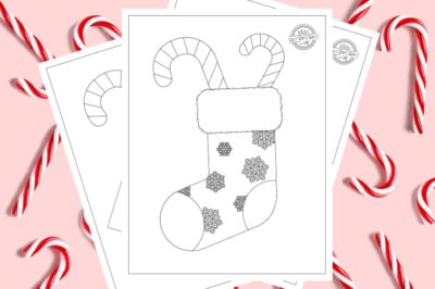 Christmas Candy Cane Coloring Page For Kids | Free Printable