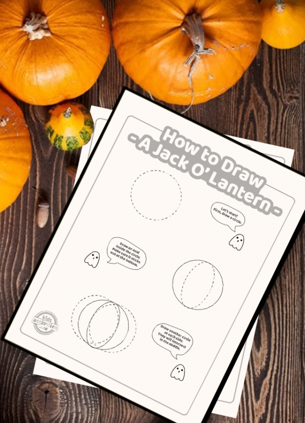 5 Easy Halloween Drawings for Kids with Printable Step by Step Lessons ...