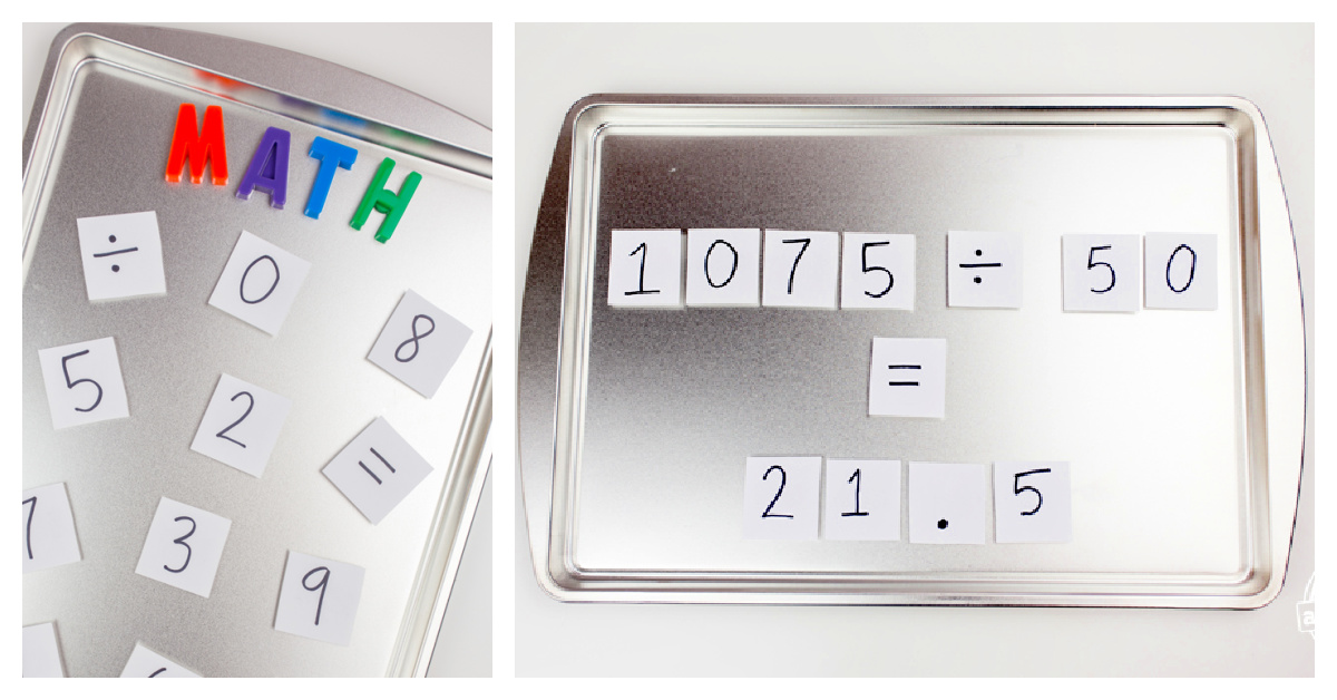 Make a Long Division Math Game Using Magnets | Kids Activities Blog