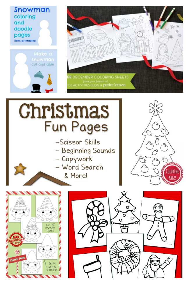 101 Free Christmas Printables (Coloring, Crafts, Worksheets) • Kids ...