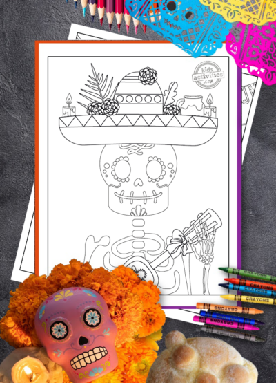 5 Beautiful Day of the Dead Coloring Pages for Dia De Muertos ...